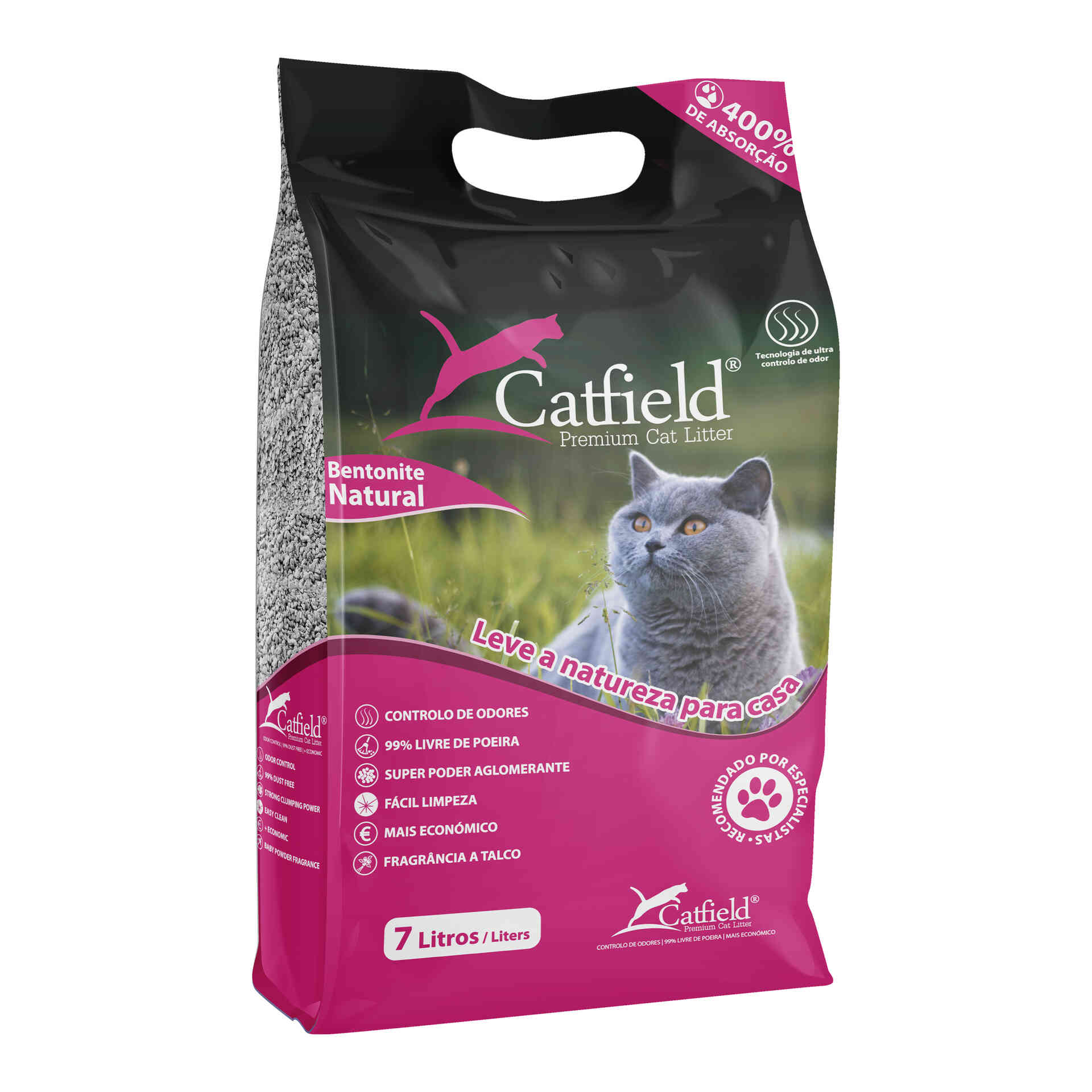 Areia Aglomerante Bentonite Natural Catfield - emb. 7 l | ZU.pt